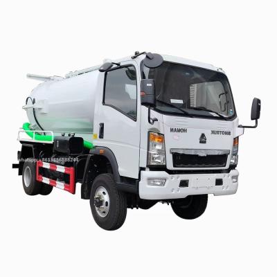 China SINI   Homan   6000 Liters    	4wd Truck    High-pressure Cleaning Truck      Suction Sewage Truck  Vacuum tank for sale