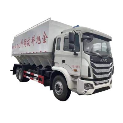 China EU2-6 JAC Small Three-axle Aluminum Alloy Hydraulic Feed Truck Bulk Feed Transport Vehicle  Raising Animals,livestock,Poultry for sale