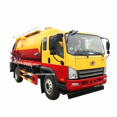 China FAW 4x2 High Pressure Cleaning Trucks Sewer Vacuum Truck 12000-14000 Liters for sale