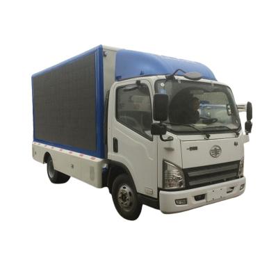 China FAW 5.9m 2.5L Engine Electricity-saving Big LED Screen Roller Light Box, bar Screen, Event Stage Announcing Advertising Truck for sale