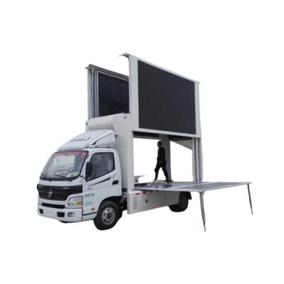 China Foton Cummins 130horsepower Engine 4.75m Electricity-saving LED Screen Roller Light Box Announcement Truck Advertising Truck for sale