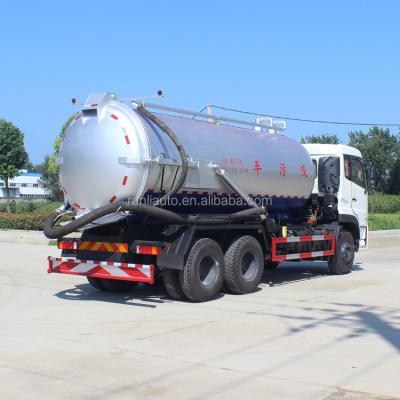 China 15000L 6x4 Heavy Duty Sewage Suction Truck 85km/H Max Speed Dongfeng for sale