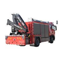 China SINOTRUK HOWO 15m 3 Sections Aerial Operate Arm   340 Horsepower 4X2 Emergency Rescue Fire Truck for sale