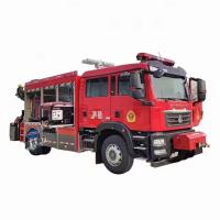 China SITRAK 4X2 Double Row Rescue Fire Truck With Crane   Lighting   Breaking Life    Rescue  Truck With Crane for sale