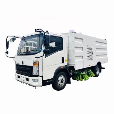 China HOWO 5000 Liters Road Sweeping Truck Euro VI Truck Mounted Street Sweeper for sale
