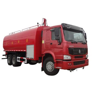 China Euro 2 SINOTRUK 6x4 Water Tank Fire Truck 266hp 20cbm Fire Fighting Vehicle for sale