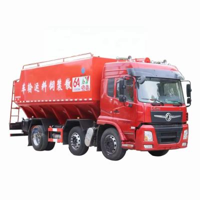 China Dongfeng 32000-37000 Liters Bulk Forage  Bulk Feed Truck for sale
