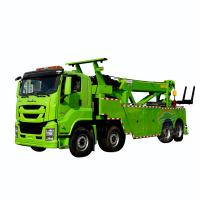 China ISUZU GIGA   40 Tons  Towing Separation Camouflage    Rotating Crane Trailer  Rescue Recovery Tow Trucks for sale