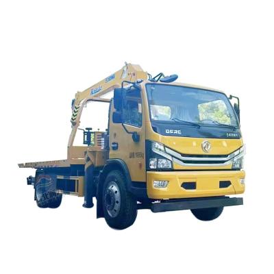 China Factory Hot Selling Pair Function  DFAC   Flat Wrecker With Crane   Tow Truck With Crane   Road Rescue Trailer With  Crane for sale