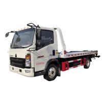 China HOWO 5 Ton Tow Truck Wrecker Flat Bed Towing Recovery Truck Tilt Tray Tow Truck for sale