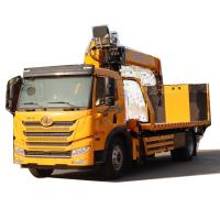 China Customized 4X2 FAW  10 Tons Tow Trucks Wrecker Truck Flat Bed Truck With Crane  for Rescue for sale