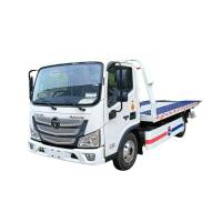 China Mini Small Foton 120hp Cummins Engine ABS Fast 5 Gear 5.998*2.3*2.05m Flat Bed Loading 7.57 Ton Tow Trucks Wrecker Truck for sale