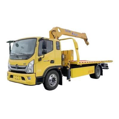 China China Factory Customized Foton Recovery Truck Flatbed Tow Wrecker Truck With Mounted Crane Tow Wrecker Truck for sale