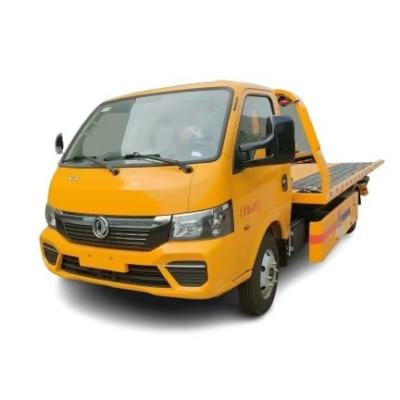 China China Factory Customized DFAC DongFeng Diesel Small  Wrecker Towing Truck 4X2 3Ton Flatbed Platform Tow Truck Wrecker for sale