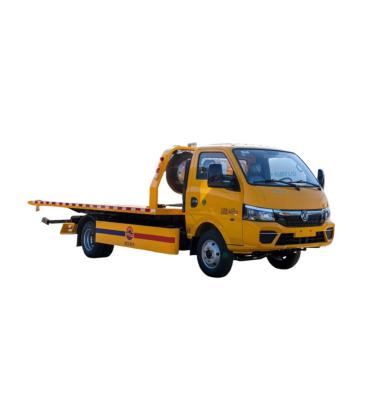 China Factory Price DFAC DongFeng 3 Ton Mini Light Duty Tow Truck Wrecker Flat Bed Towing Truck Rollback Tow Truck for sale