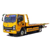 China SHACMAN 4x2 Wrecker Truck 6.5 Tons One Tow Two Vehicle Flatbed Wrecker Road-block Removal Truck for sale