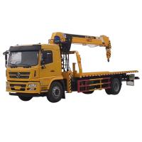 China China Made Self Loader Flat Bed Tow Truck 10 Tons Tow Truck Wrecker With Crane for sale