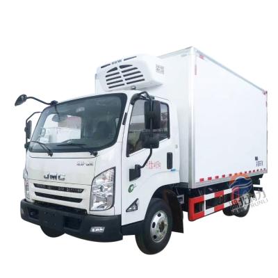 China Original Factory High Quality  JMC  4*2 Single Row Wide Cab  Van Refrigerator Truck   Chill Transporter  Cool Chain Vehicle for sale