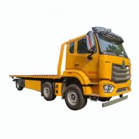 China SINOTRUK HOWO Three-axle 12-ton Plate Wrecker, One Tow Two Plate Wreckers  Body Tow Truck for sale