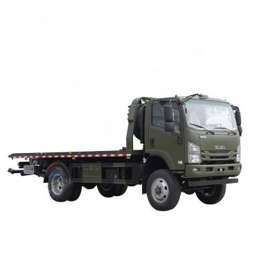 China Isuzu 4x4  5-8 Tons Multifunction Plat Form Wrecker Body Tow Truck All-wheel Drive	 Roll Back  4wd Truck for sale