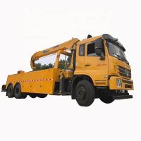China Dongfeng 20tons Wrecker With   Crane  Road-block Removal Truck Mounted   Crane    Boom  Truck for sale