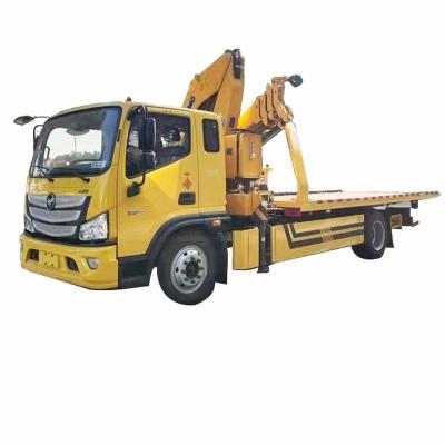China FOTON 6 Tons Wrecker With  6 Tons Crane  Traffic clear Tow Truck  With Crane   Foldeding Crane for sale