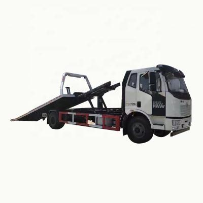 China FAW  10 Tons Flatbed Wrecker  Road-block Removal Truck   Blockroad Broken Car for sale