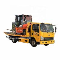 China FAW 5 Ton Flatbed Trailer Wrecker Truck  Eliminate-bonds Truck  Tow Trucks for sale