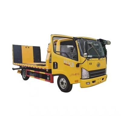 China FAW 5 Ton Flatbed Trailer Wrecker Truck Tow Trucks  Tilltray for sale
