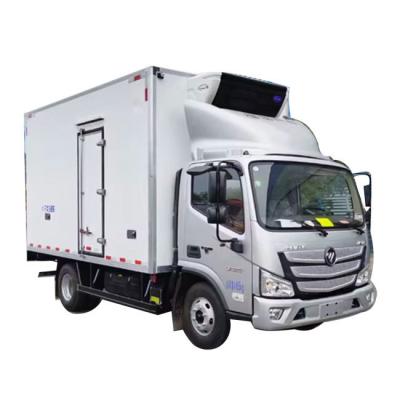 China New Brand 4x2 FOTON  4.2M Mini Refrigerated Trucks Van Refrigerator Truck Wagon for sale