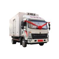 China SINOTRUK HOWO 170 Horsepower 4X2 Cargo Box 4*2.3*2.3m  Refrigerated Truck (EU1-5)for Cooling Pork Chicken Beef Water for sale