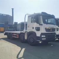 China Large Capacity12 Wheels 20ton 25ton Excavator Transfer Howo Flat Bed Transport Truck for sale