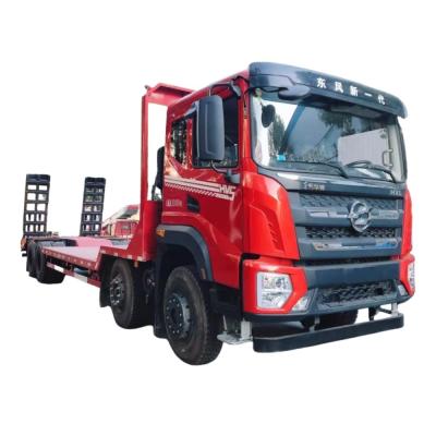 China Factory DongFeng 8X4  30 Ton Flat Bed Tow Truck Excavator Transport Towing Truck for sale