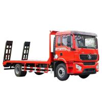 China Shacman 4x2 8ton Excavator Loader Loading Tow Wrecker Flatbed Cargo Truck for sale