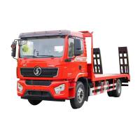 China Factory Sale Flat Cargo Platform Truck Excavator Transporter Truck With Crawling Ladder for sale