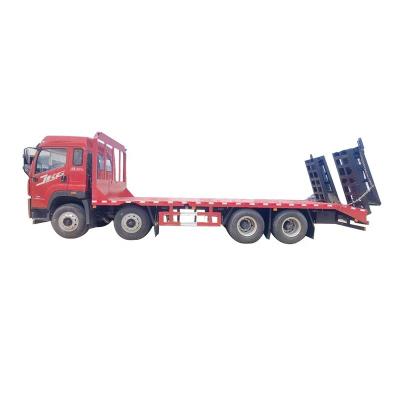 China Famous Brand FAW Lhd 8x4 12 Wheels 20ton Deck Platform Flat Bed Tow Truck for Sale for sale