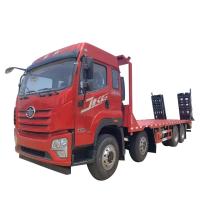 China FAW JP6 8x4 Large Load 25ton Flatbed Truck Low Loader Flat Bed Tray Truck for sale