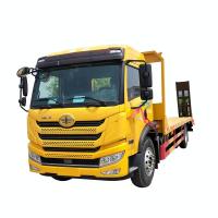 China FAW 4x2 Large Plate Flatbed Transport Truck 10 Tons Platform Truck Euro 6 for sale