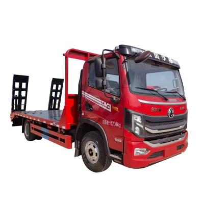 China Diesel Engine Flatbed Tow Truck 8 Ton Flatbed Cargo Truck For Load Excavator for sale