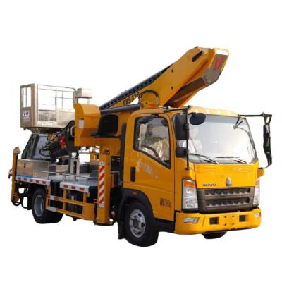 China Factory HOWO 33M Telescopic Boom Bucket Truck Aerial Work Vehicle for High-Altitude Operation Trucks for sale