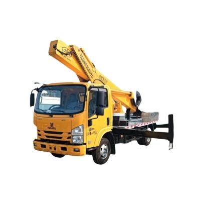 China ISUZU 30m High Altitude Operation Truck 5 Retractable Sections Holding 3 Men Inside Aerial Platform Truck for sale