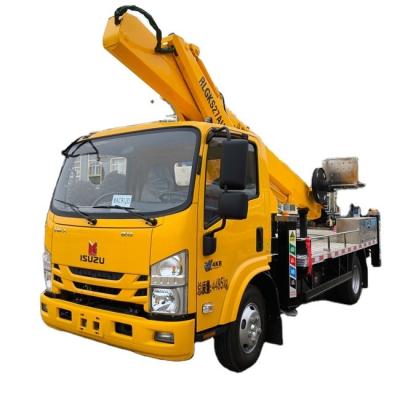 China Customized 28M  ISUZU 4x2 Mini Aerial Platform Truck With 3 Pieces Folding Boom for sale