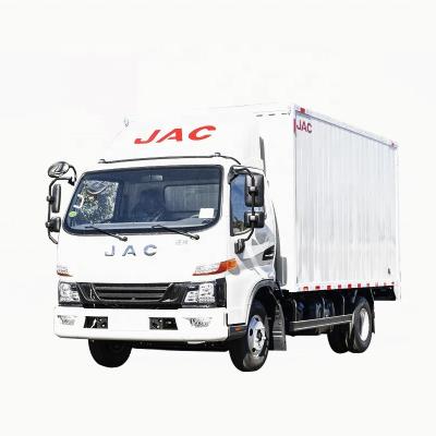 China JAC 4x2 Cargo Van Truck Single Row Transit Box Truck 5 Speed Transmission for sale