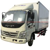 China Foton Refrigerator Truck Mini Freezer Van Truck 103HP Petrol Gasoline Engine for sale