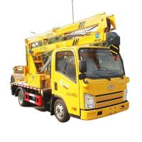 China FAW 4x2 Left Hand Drive High Altitude Operation Folding Arm Aerial Work Vehicle for sale