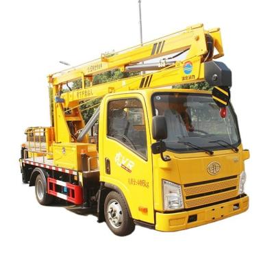 China FAW 4x2 Left Hand Drive High Altitude Operation Folding Arm Aerial Work Vehicle for sale