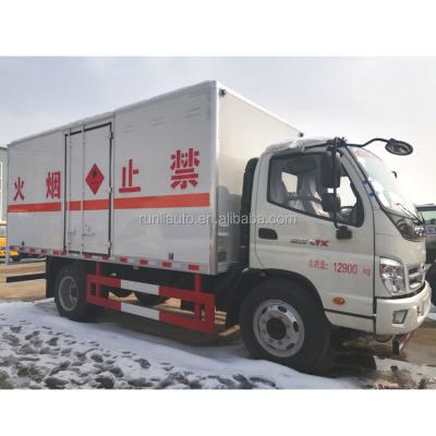 China Manual Transmission Foton 4X2 Van Cargo Dry Box Truck 80km/H 115kw 160HP for sale