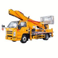 China JMC 27m Single Row Telescopic Arm Aerial Work Truck   Lift Platform  Car for sale