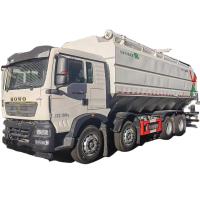 China HOWO Small Three-axis Bulk Feed Truck 25 Tons 32 Cubic Cubic Extruded Particles Transport for sale
