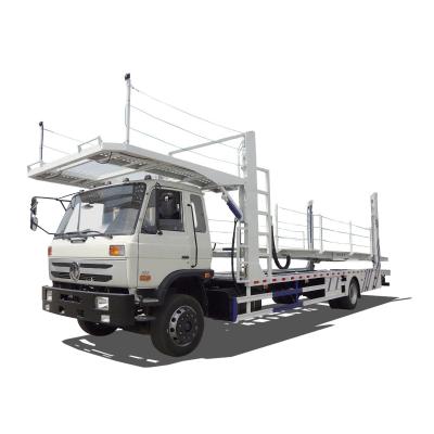 China 6 Car Capacity Vehicle Car Carrier Hauler Trailer Hydraulic Lifting Double Deck Car Transport Truck Trailer for sale